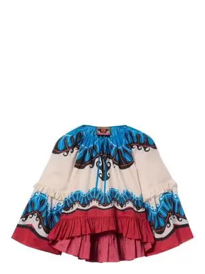 La DoubleJ Boho Blouse With Wide Sleeves And All-over Print - Multicolor