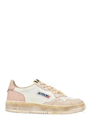 AUTRY AUTRY "Super Vintage" Sneakers White, Peach And Gray