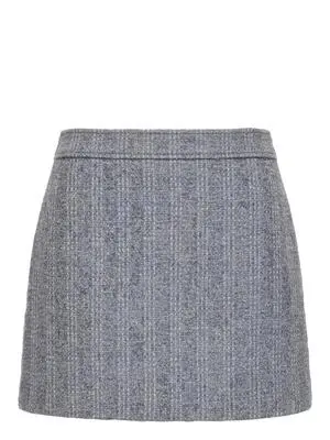 Gucci Mid-rise Tweed Mini Skirt - Blue