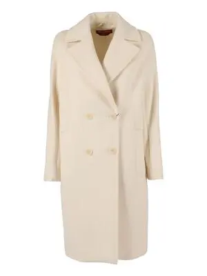 Max Mara Max Mara Studio Agenda Double-Breasted Coat White