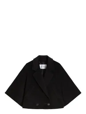 Max Mara Wool And Cashmere Cropped Jacket - Black
