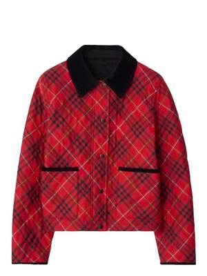 BURBERRY Burberry Checked Quilted Cropped Jacket