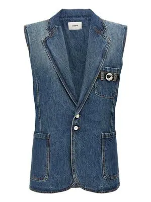 Coperni Sleeveless Denim Jacket - Blue