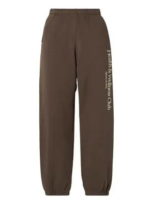 SPORTY  RICH Sporty & Rich Printed Jersey Track Pants - Brown