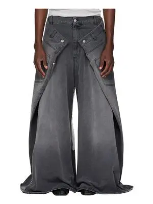 LU'U DAN Maxi Wide-leg Jeans - Grey