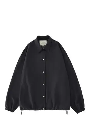 Studio Nicholson Long Sleeve Coach Jacket With Snap Closure - Dark Navy Blue