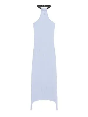 COURREGES Courrèges Rib-knit Suspender Dress - Blue