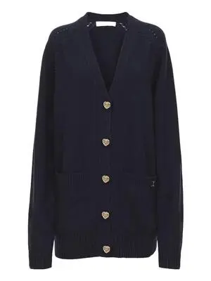 Chloé V-neck Knitted Cardigan - Black