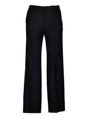 Casablanca Wool Blend Straight-leg Trousers - Black