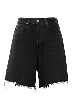 AGOLDE Agolde Distressed Denim Shorts Black