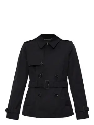 Burberry Double-breasted Belted Trench Coat - Black
