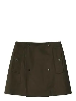 BURBERRY Burberry Bonded Gabardine Trench Mini Skirt