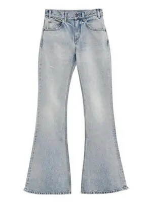 Celine Low-rise Flared Denim Pants - Gray