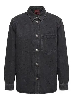 Gucci Long-sleeved Denim Shirt - Black