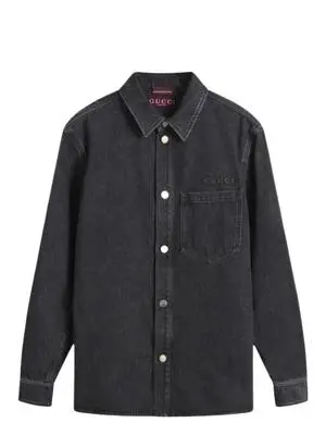 Gucci Long-sleeved Denim Shirt - Black