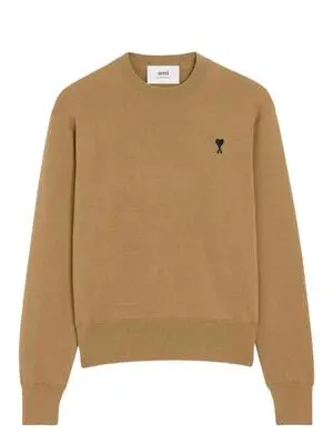 Ami De Coeur Wool Sweater - Camel/black