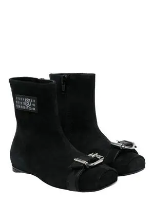 MAISON MARGIELA Square-toed Short Boots - Black