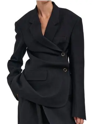 UMA WANG Long Sleeve Blazer - Black