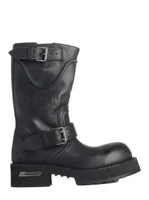 Balenciaga Venom Buckle Detail Platform Boots - Black
