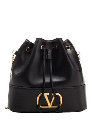 Valentino Garavani Vlogo Signature Mini Bucket Bag - Black