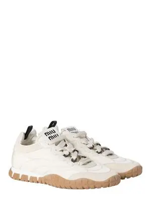 Miu Miu Lace-up Sneakers - Ivory