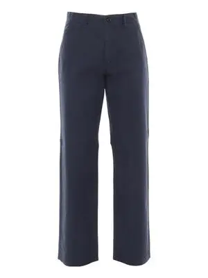 Aspesi Aspesi Tailored Straight Leg Trousers With Buckle Detail Black