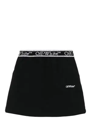 Off-White Logo Band Mini Skirt - Black