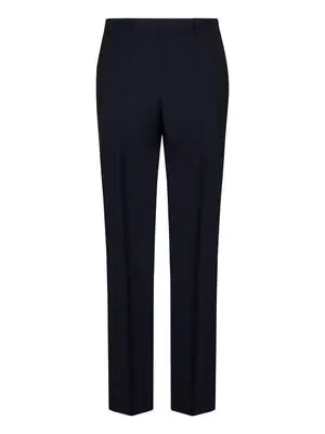 Valentino Garavani Pleated Straight Leg Trousers - Black