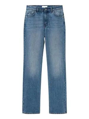 Stella McCartney Contrast Stitch Straight Leg Jeans - Vintage Blue