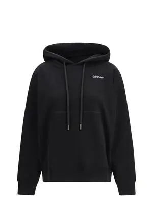 Off-White Oversized Arrow Skate Drawstring Hoodie - Black