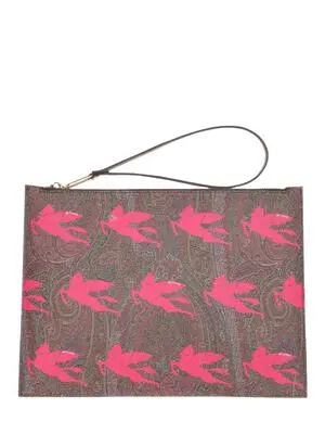 Etro Pegasus Paisley-print Clutch Bag - Multicolor