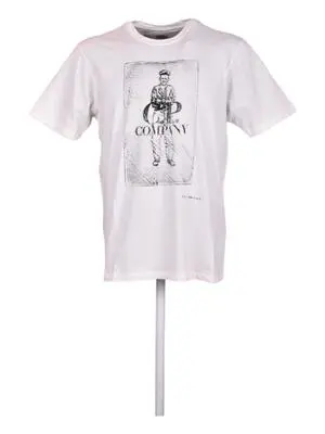 C.P. COMPANY Graphic Printed Crewneck T-shirt - White