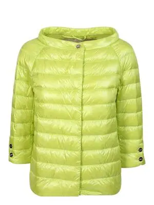 Herno Cropped Sleeved Down Jacket - Yellow