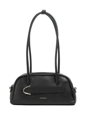 COCCINELLE Logo-lettering Zipped Shoulder Bag - Black