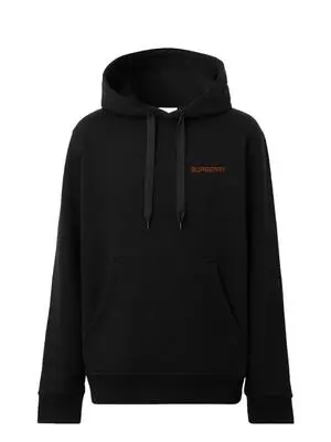 Burberry Embroidered Tb Monogram Hoodie - Black