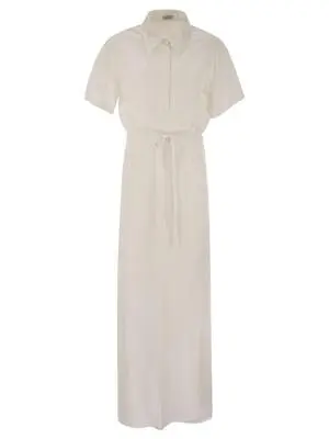 Brunello Cucinelli Brunello Cucinelli Maxi Dress With Drawstring Waist White