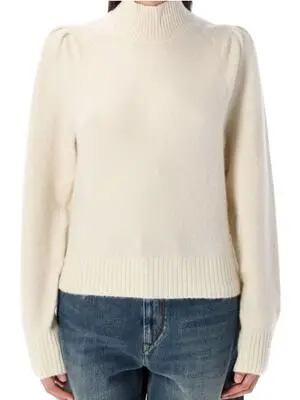 Isabel Marant Étoile Turtleneck Puff-sleeve Jumper - Ecru