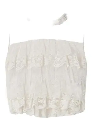 Chloé Long-sleeved Lace Shirt - White