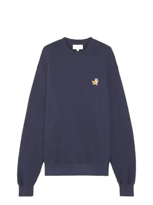 Maison Kitsuné Speedy Fox Patch Crewneck Sweatshirt - Black