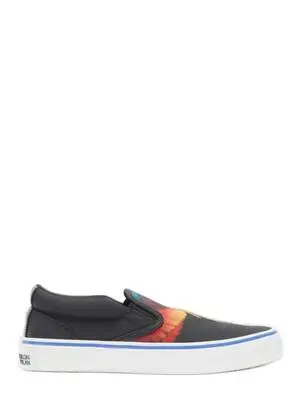 MARCELO BURLON COUNTY OF MILAN Wings Printed Slip-on Sneakers - Black