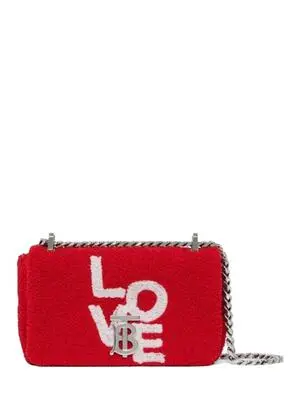 Burberry Mini Lola Love-motif Towelling Bag - Red