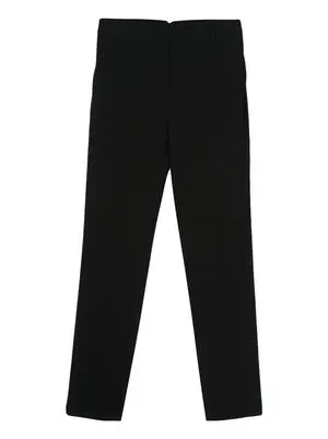 Ami Mid-rise Crepe Tapered-leg Trousers - Black
