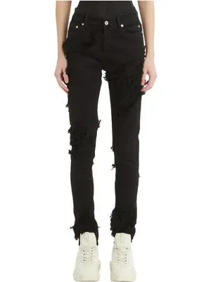 RICK OWENS Rick Owens Drkshdw Distressed Design Jeans