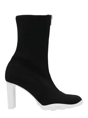 Alexander McQueen Scuba Front Zip Ankle Boots - Black