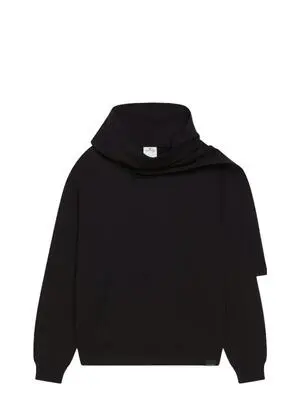 COURREGES Asymmetrical Neck Sweatshirt - Black