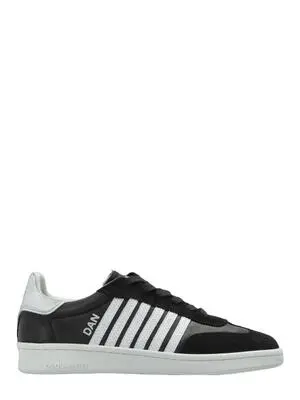Dsquared2 Low-top Boxer Sneakers With Logo Detail - Black