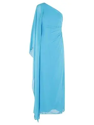 Max Mara Gathered One-shoulder Dress - Blue