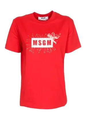 MSGM Logo T-shirt - Red