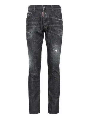 Dsquared2 Dsquared2 Slim-Fit Distressed Cropped Jeans Grey