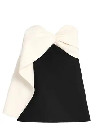 Celine Mini Dress In Wool And Silk Cady - Black